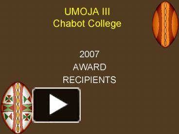 PPT – UMOJA III Chabot College PowerPoint presentation | free to view ...