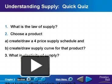 PPT – Understanding Supply: Quick Quiz PowerPoint presentation | free ...