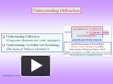 PPT – Understanding Diffraction PowerPoint presentation | free to ...