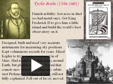 Tycho Brahe (1546-1601) presentation | free to download