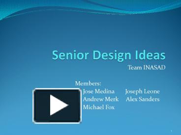 PPT – Senior Design Ideas PowerPoint presentation | free to view - id ...