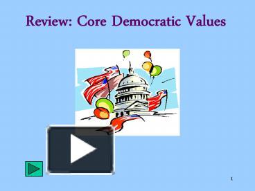 Review: Core Democratic Values presentation | free to view
