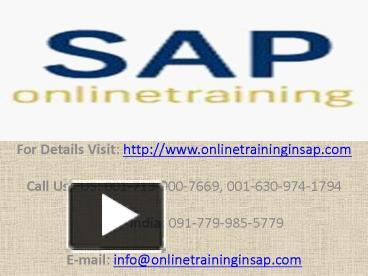 SAP PP(Production Planning) Online Training and Placement - Online ...