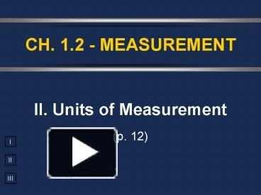 II. Units of Measurement presentation | free to view