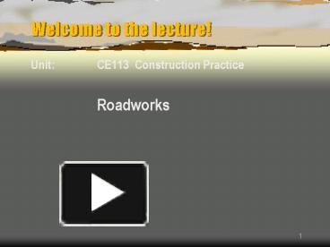 PPT – Welcome to the lecture PowerPoint presentation | free to view ...