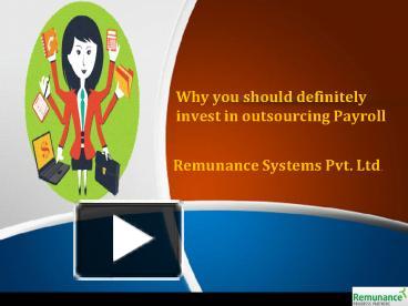 Payroll outsourcing Pros and Cons presentation | free to download