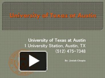 University of Texas at Austin presentation | free to download