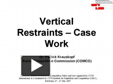 PPT – Vertical Restraints PowerPoint presentation | free to download ...