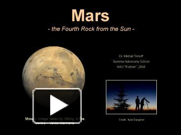 PPT – Mars PowerPoint presentation | free to view - id: 7455a-MzQ0N