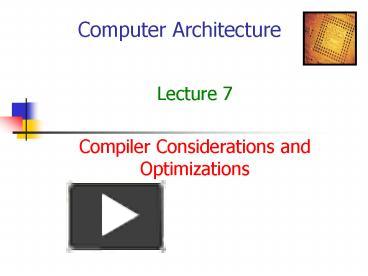 PPT – Computer Architecture PowerPoint presentation | free to view - id ...