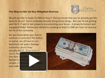 Five Xactimate Codes for Water Damage Success presentation | free to ...