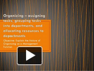 Organizing presentation | free to download