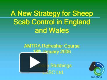 PPT – A New Strategy for Sheep Scab Control in England and Wales AMTRA ...