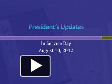 President presentation | free to view