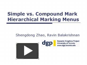 PPT – Simple vs. Compound Mark Hierarchical Marking Menus PowerPoint ...
