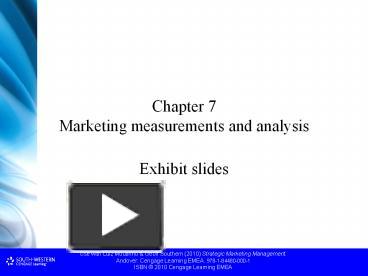PPT – Chapter 7 Marketing measurements and analysis PowerPoint ...