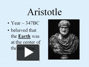 PPT – Aristotle PowerPoint presentation | free to view - id: 74c839-YmY1M
