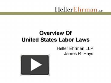 Overview Of United States Labor Laws presentation | free to download
