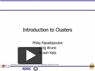 PPT – Introduction to Clusters PowerPoint presentation | free to view ...
