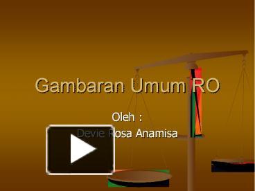 PPT – Gambaran Umum RO PowerPoint presentation | free to download - id ...
