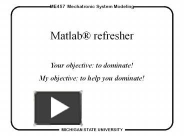 PPT – Matlab PowerPoint presentation | free to download - id: 74dd4a-ZWZiN