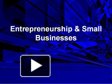 PPT – Entrepreneurship PowerPoint presentation | free to download - id ...