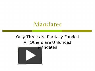 Mandates presentation | free to download