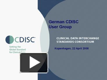 PPT – Agenda - Organisation - CDISC Case Study PowerPoint presentation ...