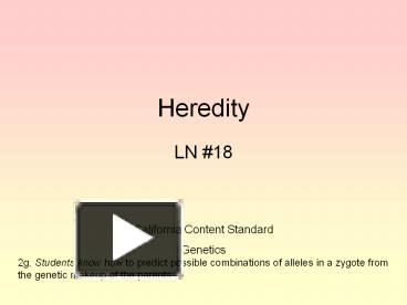 Heredity presentation | free to download