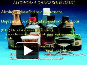 Alcohol presentation | free to view