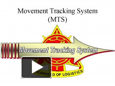 PPT – Movement Tracking System MTS PowerPoint presentation | free to ...