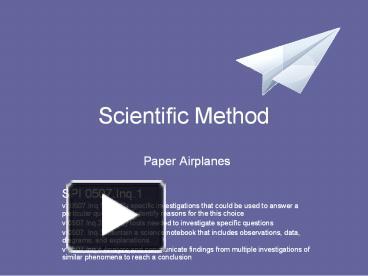 PPT – Scientific Method PowerPoint presentation | free to view - id ...