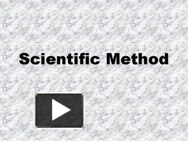 Scientific Method presentation | free to download
