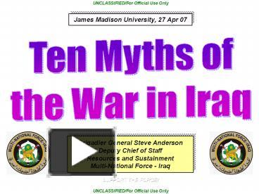 UNCLASSIFIED/For Official Use Only presentation | free to view