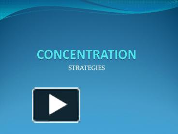 CONCENTRATION presentation | free to download