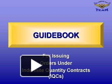 PPT – GUIDEBOOK PowerPoint presentation | free to view - id: 753f4-ZDc1Z