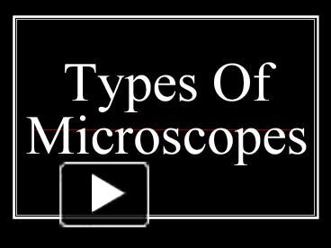 Types Of Microscopes presentation | free to view