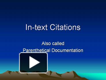 PPT – In-text Citations PowerPoint presentation | free to download - id ...