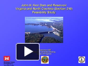 PPT – John H' Kerr Dam and Reservoir PowerPoint presentation | free to ...