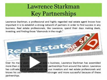 Lawrence Starkman - Key Partnerships presentation | free to download