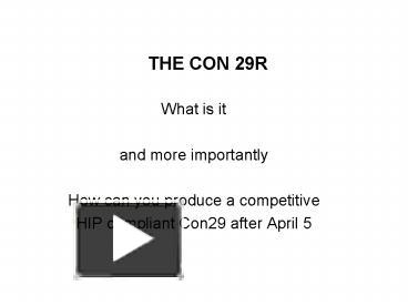 THE CON 29R presentation | free to view