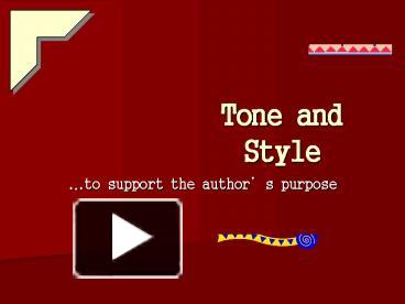 Tone and Style presentation | free to view
