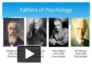 PPT – Fathers of Psychology PowerPoint presentation | free to view - id ...