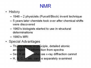 PPT – NMR PowerPoint presentation | free to download - id: 757fef-MjE3O