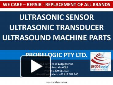 PPT – Ultrasonic Sensor, Ultrasonic Transducer, Ultrasound Machine ...