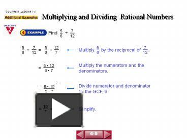 Multiplying and Dividing Rational Numbers presentation | free to download