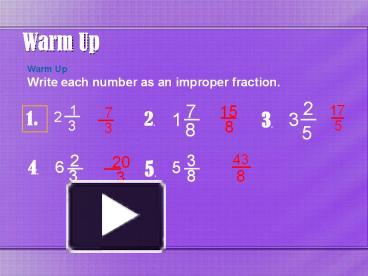 PPT – Warm Up PowerPoint presentation | free to download - id: 75857f-NmRiN
