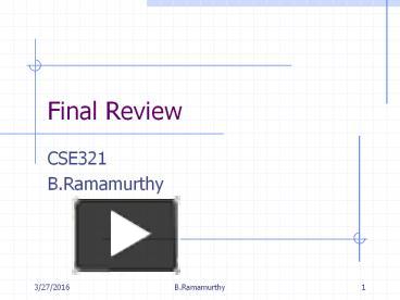 PPT – Final Review PowerPoint presentation | free to download - id ...