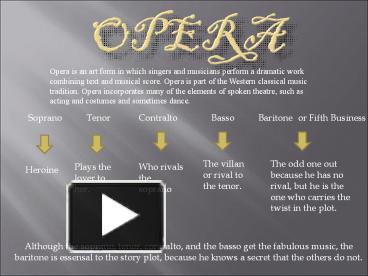 PPT – Opera PowerPoint presentation | free to download - id: 759ddc-MWFjN