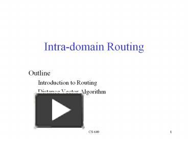 PPT – Intra-domain Routing PowerPoint presentation | free to download ...
